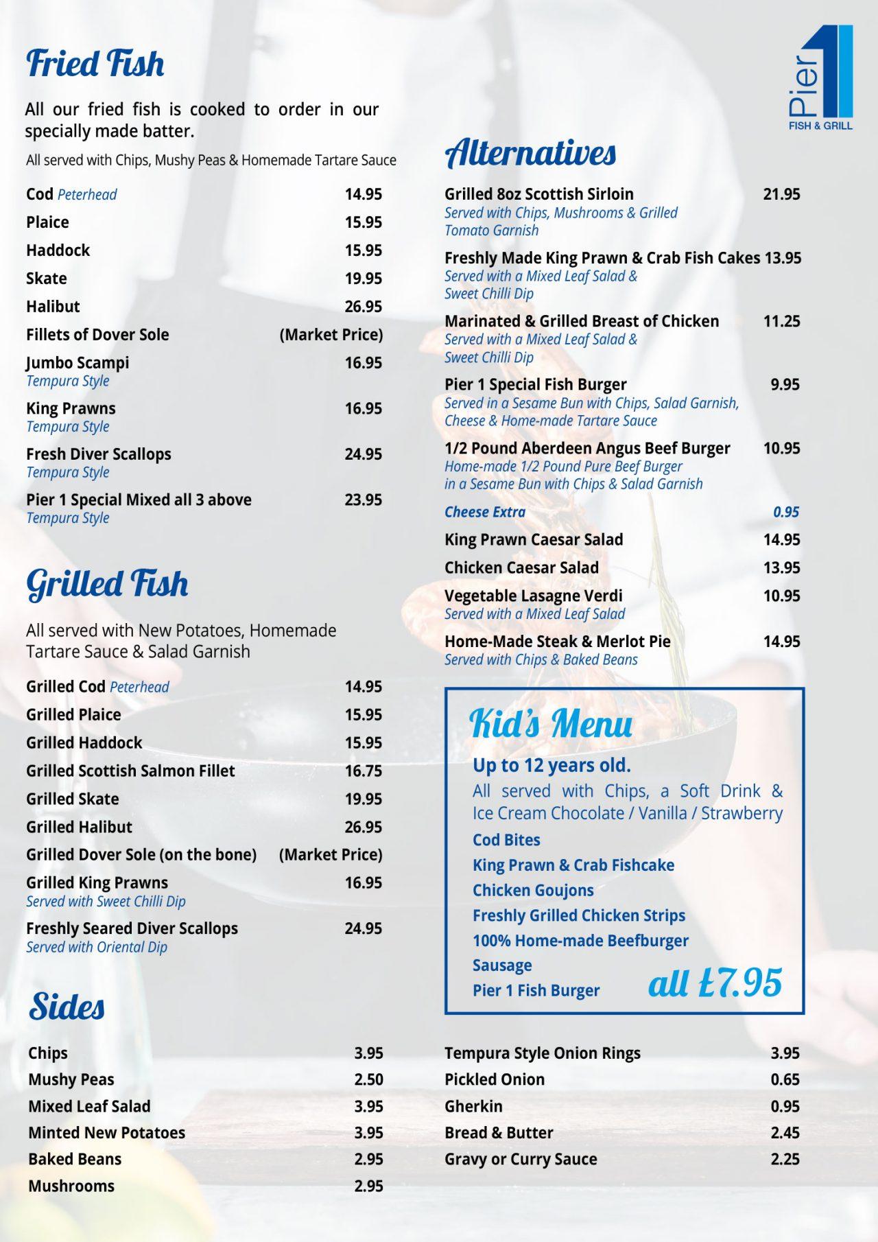 Menus - Pier1